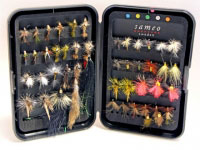 Fyllda flugaskar, kompletta flugsamlingar.